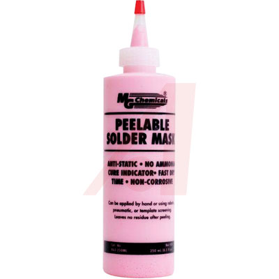 MG Chemicals 863-250ML Solder Mask;Peelable;Pink;Non-Flammable;High-Temp Resistant;Tube;250 ml.