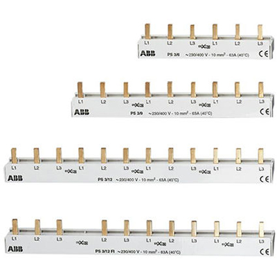 ABB PS2/58SP Busbar, 2-Phase, 58-Pole, 63A, For S200