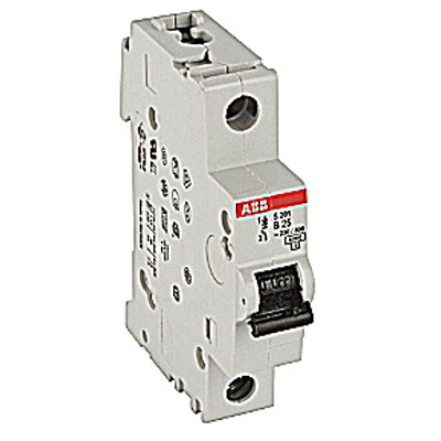 ABB S201-B25 Circuit Breaker; 1-P; B Curve; 25A; 6kA; 480Y/277VAC; Handle; Screw Terminals