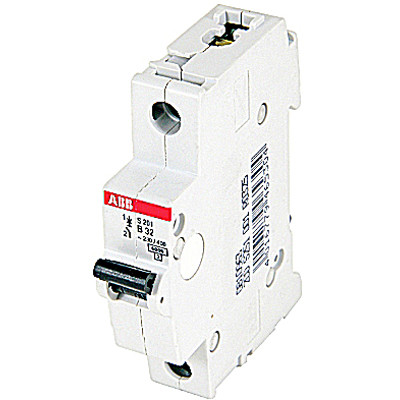 ABB S201-B32 Circuit Breaker; 1-P; B Curve; 32A; 6kA; 480Y/277VAC; Handle; Screw Terminals
