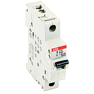 ABB S201-B63 Circuit Breaker; 1-P; B Curve; 63A; 6kA; 480Y/277VAC; Handle; Screw Terminals