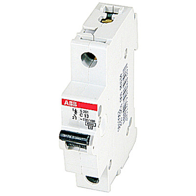 ABB S201-C13 Circuit Breaker; 1-P; C Curve; 13A; 6kA; 480Y/277VAC; Handle; Screw Terminals