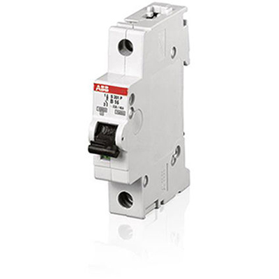 ABB S201P-C6 Circuit Breaker,Mini,1 Pole,C Curve,6A,10kA,480Y/277 VAC,Handle,Screw Terminals
