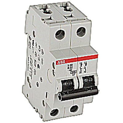 ABB S202-B32 Circuit Breaker; 2-Pole; B Curve; 32A; 6kA; 480Y/277VAC; Handle; Screw Terminals