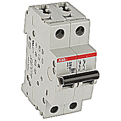 ABB S202-C40 Circuit Breaker; 2-Pole; C Curve; 40A; 6kA; 480Y/277VAC; Handle; Screw Terminals