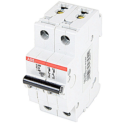 ABB S202-C8 Circuit Breaker; 2-Pole; C Curve; 8A; 6kA; 480Y/277VAC; Handle; Screw Terminals