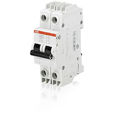 ABB S202PR-K16 Circuit Breaker; 2-Pole; K Curve; 16A; 240VAC; Handle; Ring Terminals; UL 1077