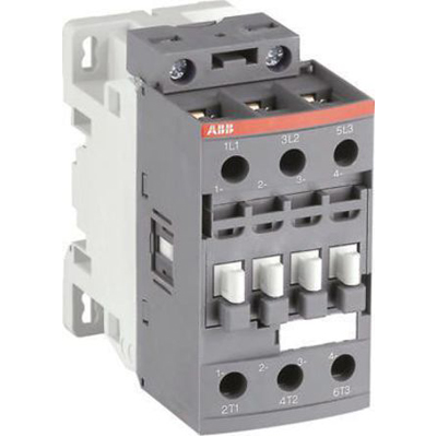 ABB AF12-30-10-13 AF12 3 Pole Contactor, 12.5 A, 7.5 kW@ 600 V, 100 - 250 V ac/dc Coil