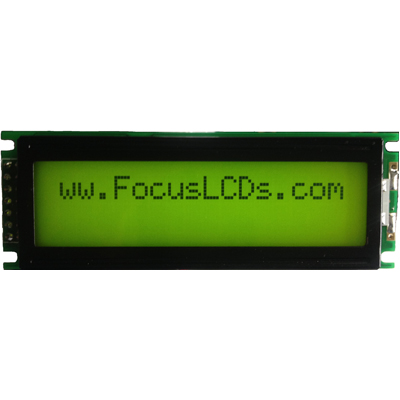 Focus Display Solutions C162E-YTY-LW65 Displays LCD Character Module LBC Series 16x2 STN Yellow ...