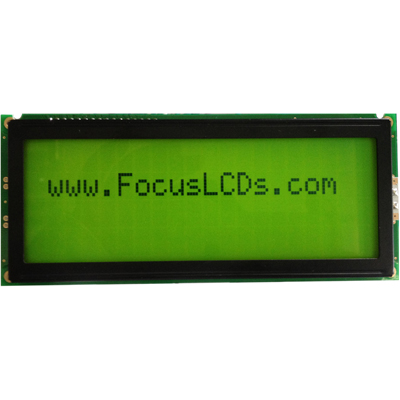 Focus Display Solutions C204B-YTY-LW65 Displays LCD Character Module LBC Series 20x4 STN Ylw/Grn ...