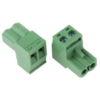 RS PRO 8744698 Terminal Block Pluggable 2 Position Plug Screw Green 15A ...