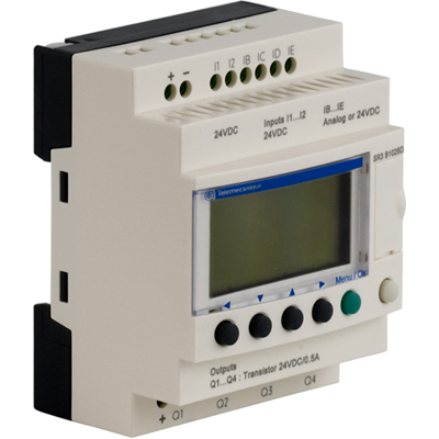 Schneider Electric SR2B121FU Compact Smart Relay/Programmable 12 I/O, 100-240VAC, LCD, Zelio ...