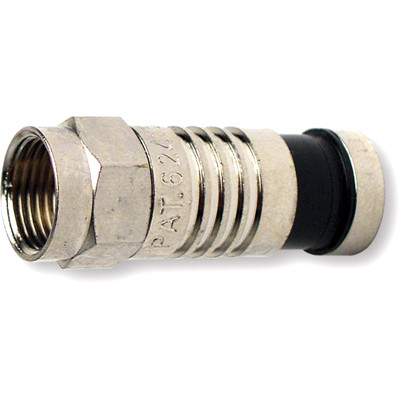 Platinum Tools 28011J F RG59 COMPRESSION CONNECTOR. NICKEL PLATE. 75 PC ...