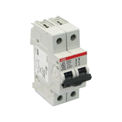 ABB S202-C10 Circuit Breaker, Supplementary, C Curve, 2-Pole, 10A, 480Y/277 VAC, UL1077, DIN