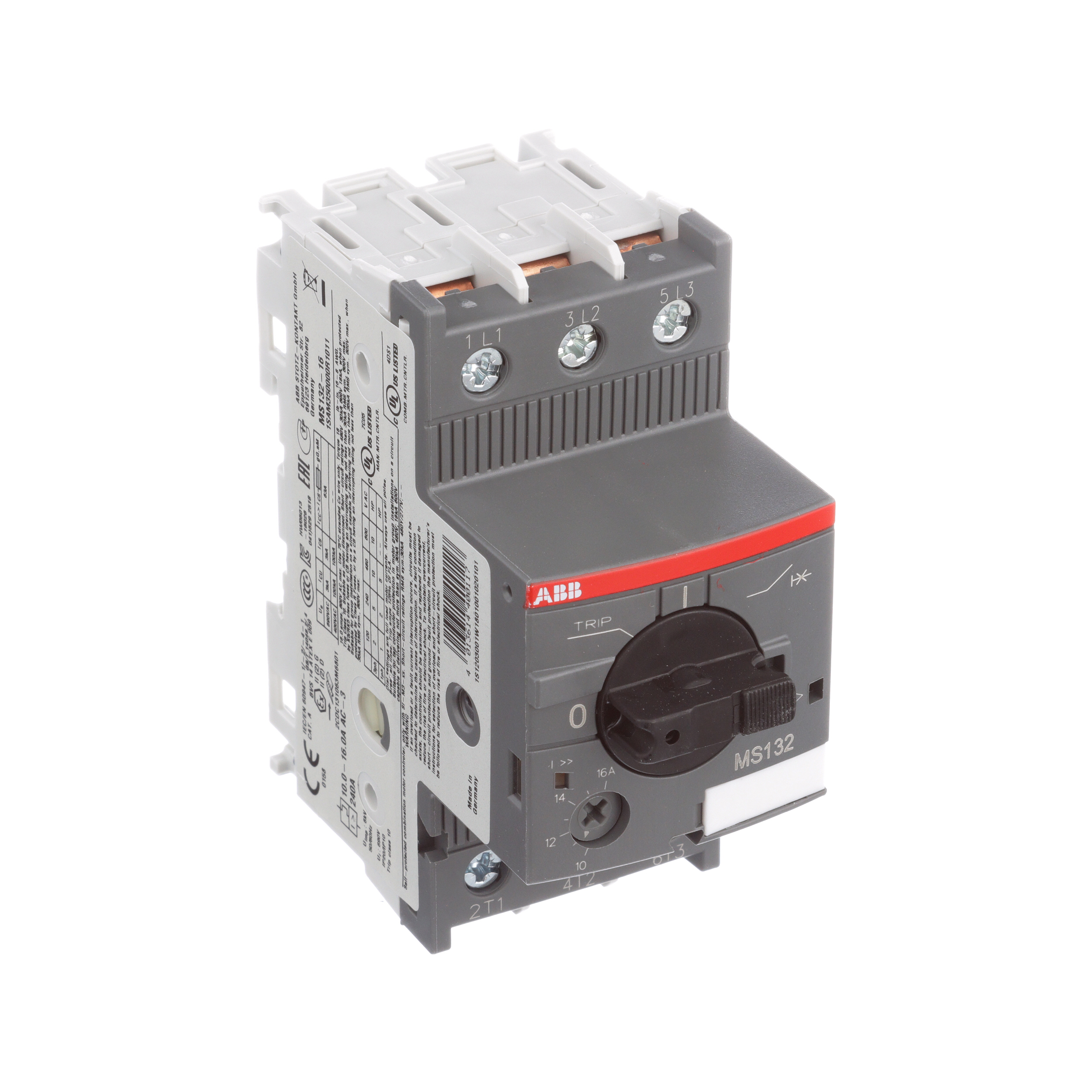 ABB MS132-16 Manual Motor Starter, 10-16A, 690V, Thermal/Magnetic, MS132 Series