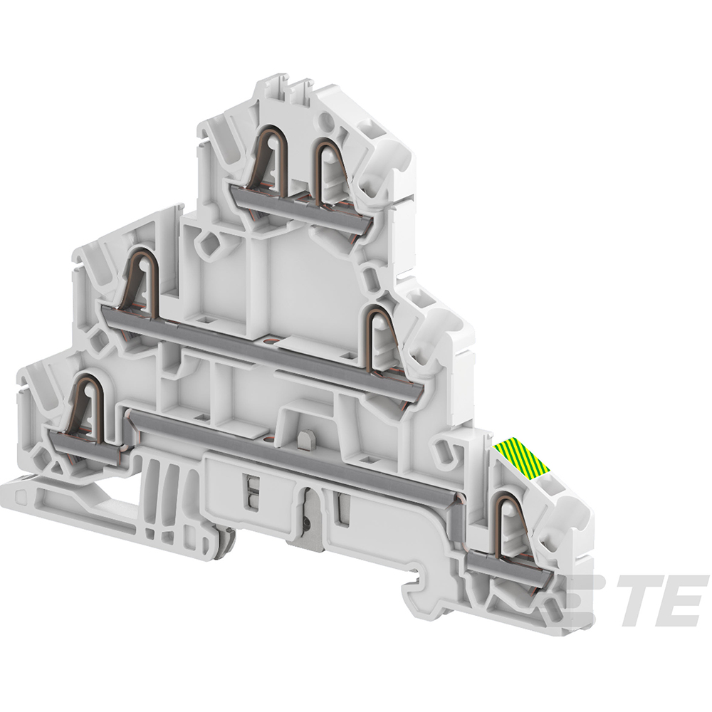 TE Connectivity 1SNK705512R0000 Terminal Block, 6 Pos, PI-Spring, Gray ...