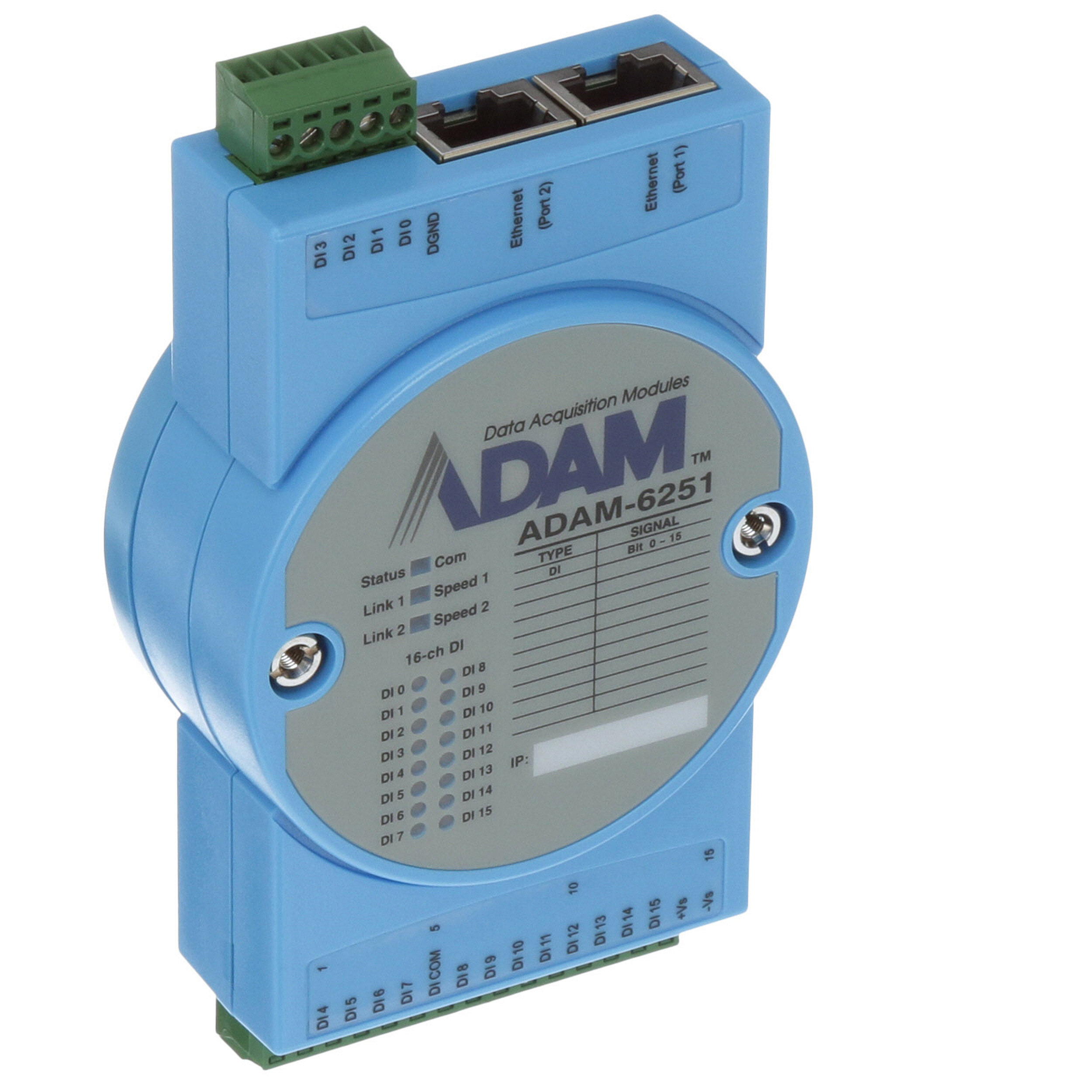 Advantech ADAM-6251-AE 16-Channel Isolated Digital Input Modbus TCP