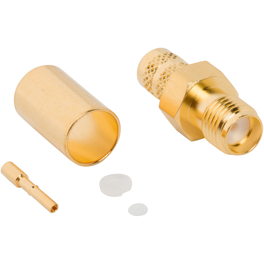 Amphenol RF 132240 Connector; RF; SMA Straight Crimp Jack for RG-8X LMR-240 50 Ohm