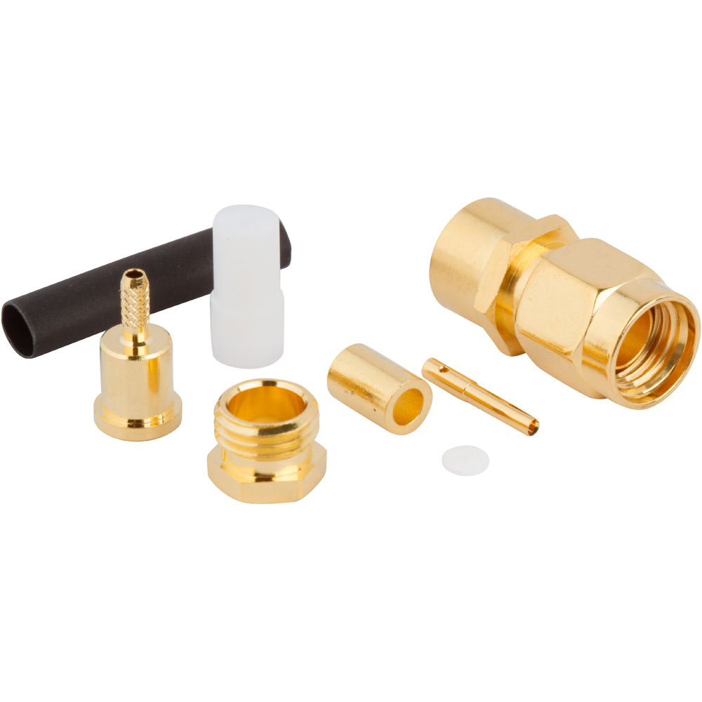 Amphenol RF 132193RP Conn; RF; SMA Straight Crimp Plug for RG-178 RG-196 50 Ohm Reverse Polarized