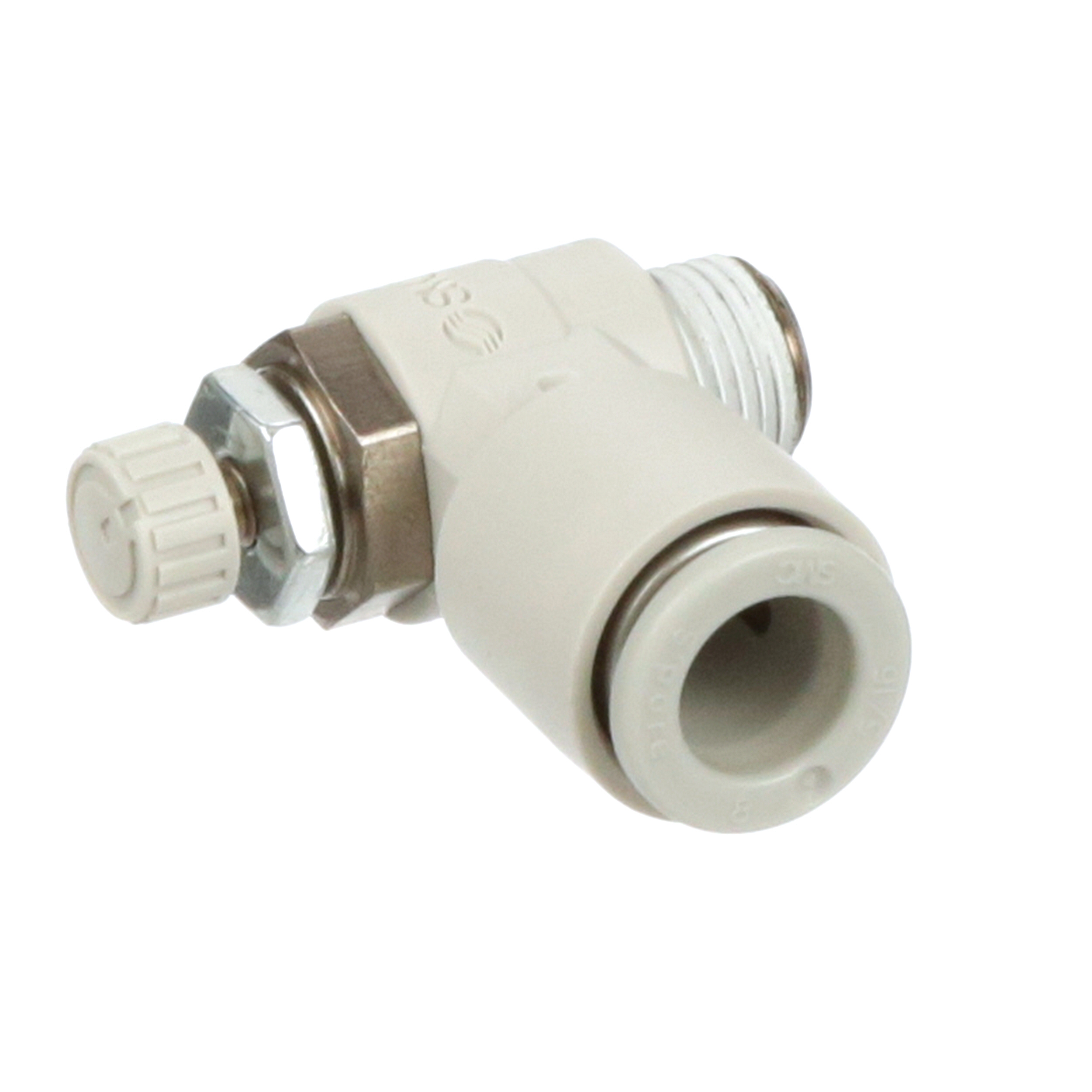 SMC Corporation AS1201F-M5-06 Speed Control, Elbow, Meter Out, M5 x 0.8 Port, for 6mm Tube, PBT ...