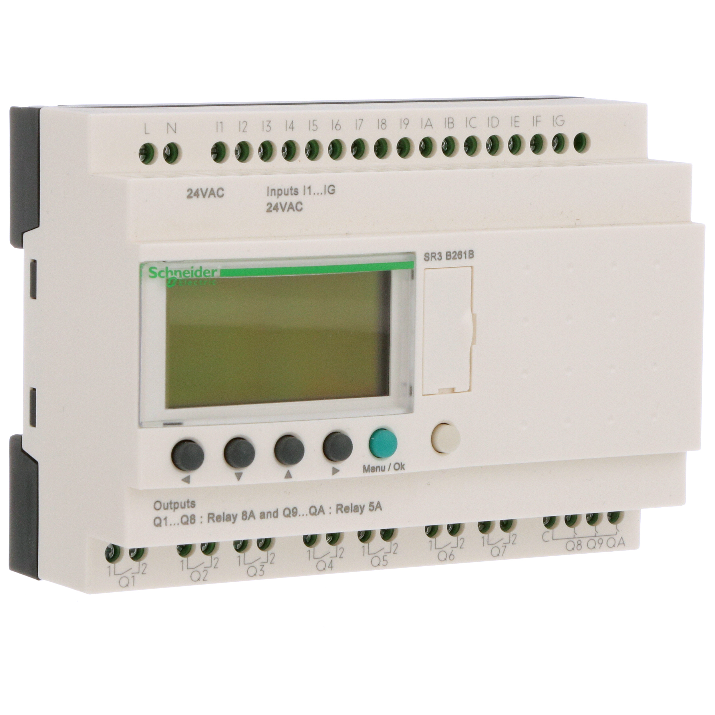Schneider Electric SR2B121FU Compact Smart Relay/Programmable 12 I/O, 100-240VAC, LCD, Zelio ...