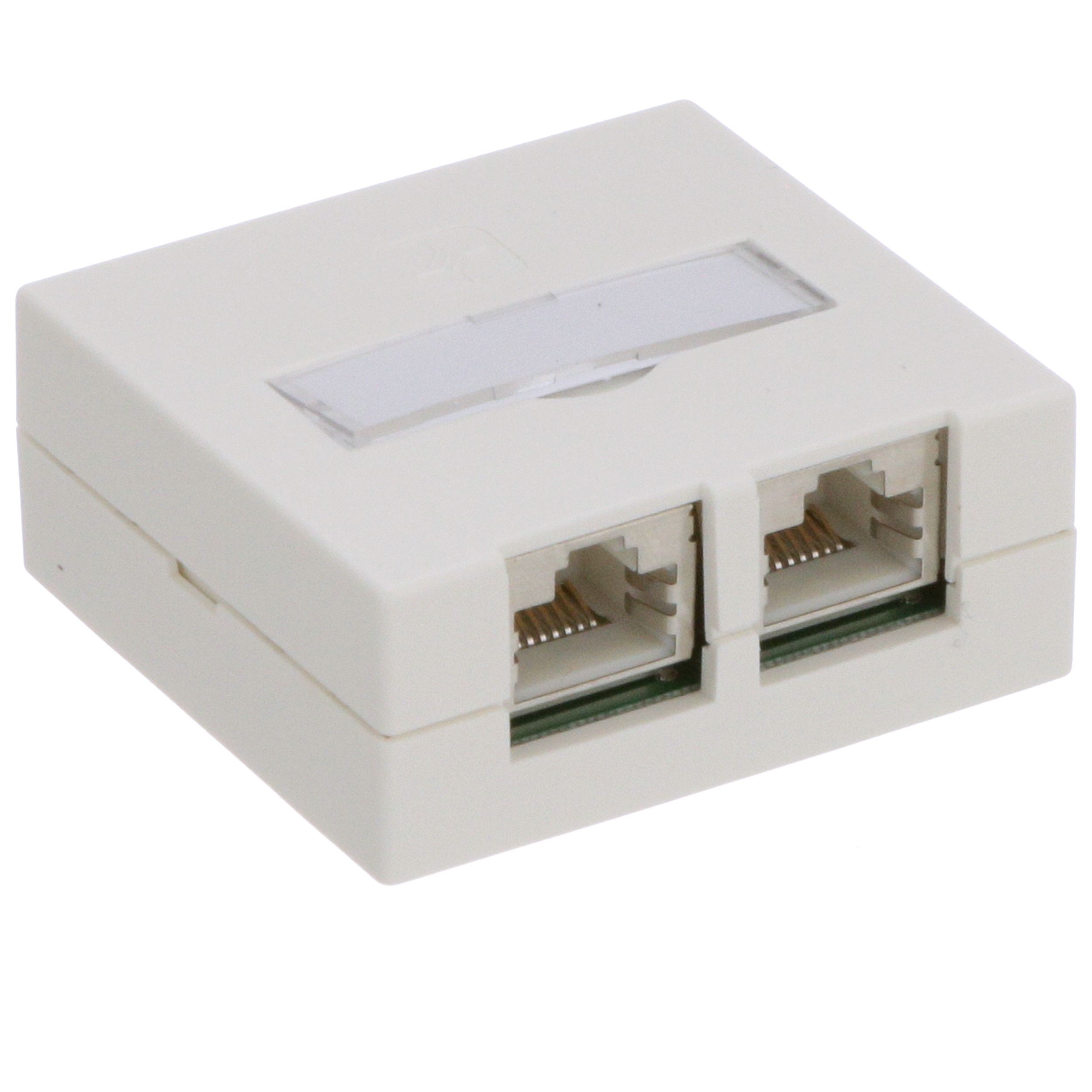 RS PRO 3873924 Angled Cat6 2 Way RJ45 Surface Mount Box With STP Shield Type