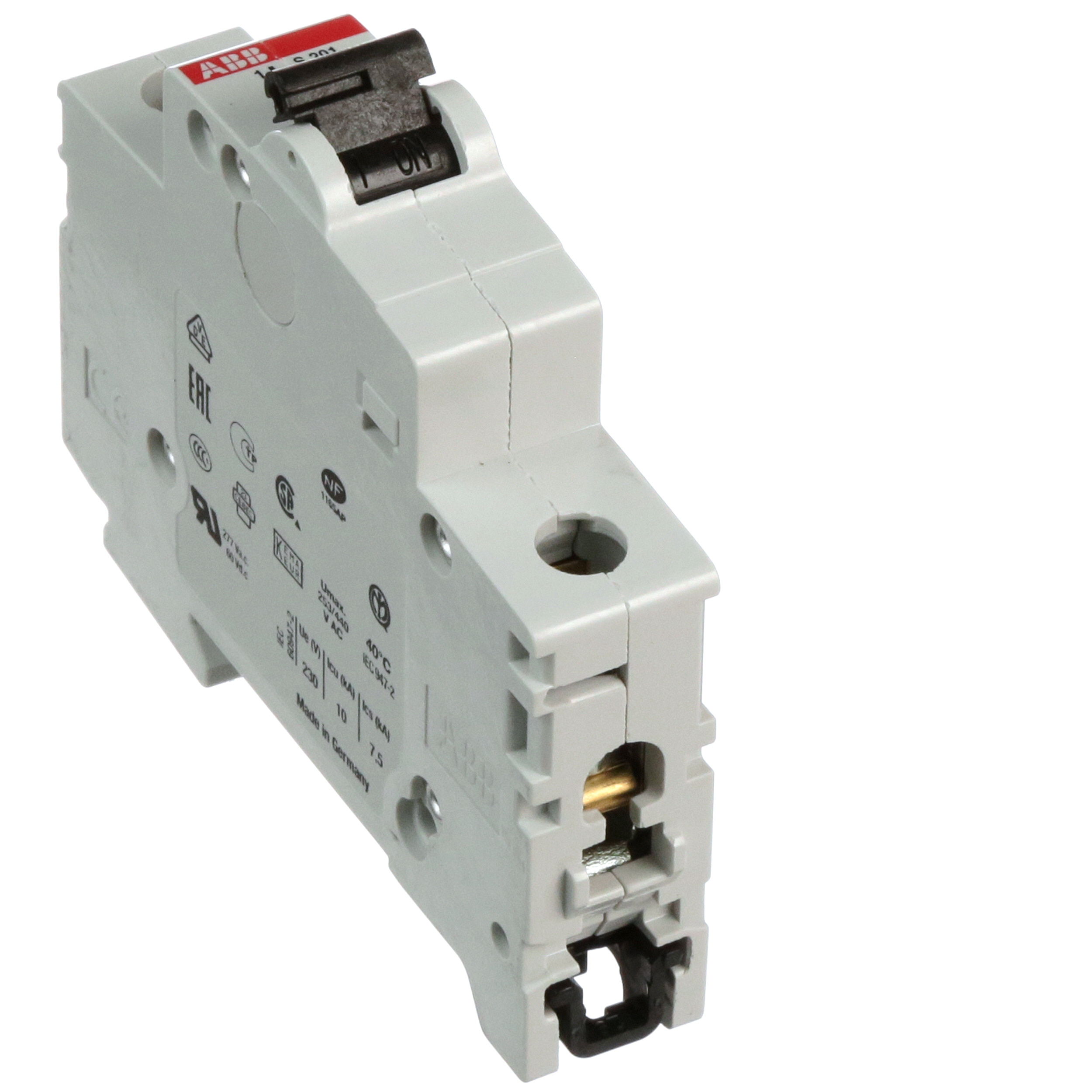 ABB S201-D6 Circuit Breaker; 1-P; D Curve; 6A; 6kA; 480Y/277VAC; Handle; Screw Terminals