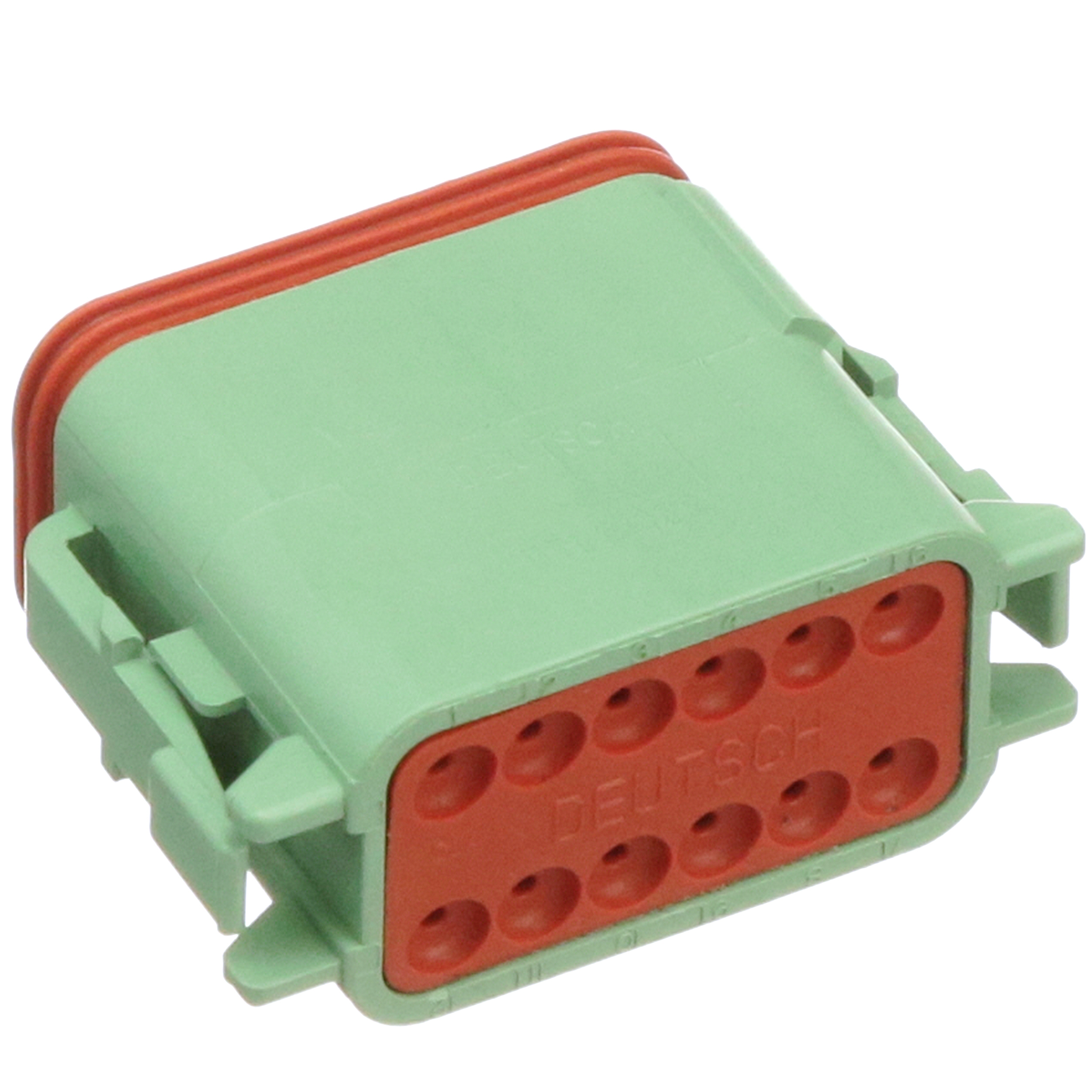 TE Connectivity DT06-12SC Connector Housing Plug Assembly, 11-Position, 20-14AWG, Female, Green ...
