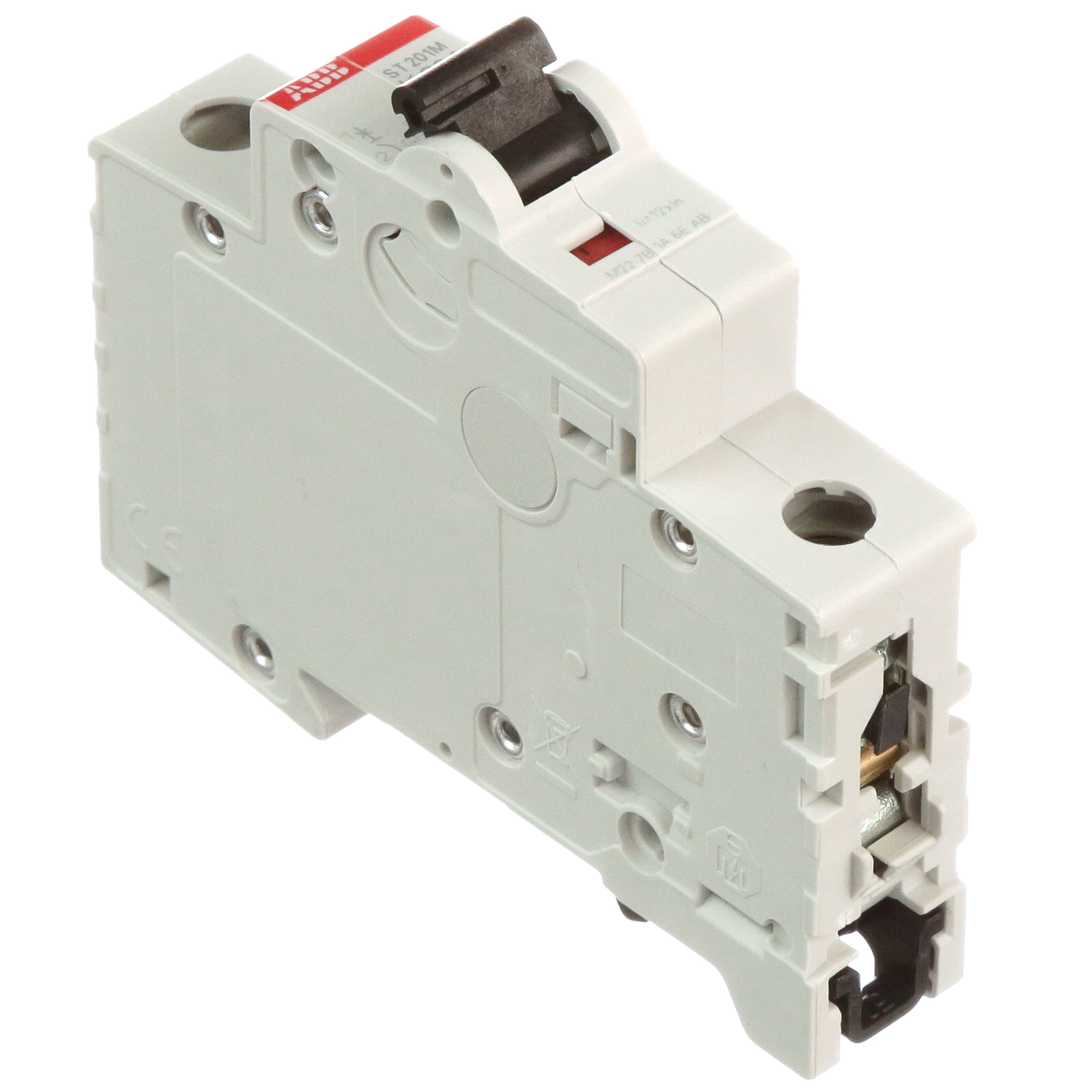 ABB ST201M-K20 Circuit Breaker, Miniature, DIN Rail Mount, K Curve, 1 Pole, 20A