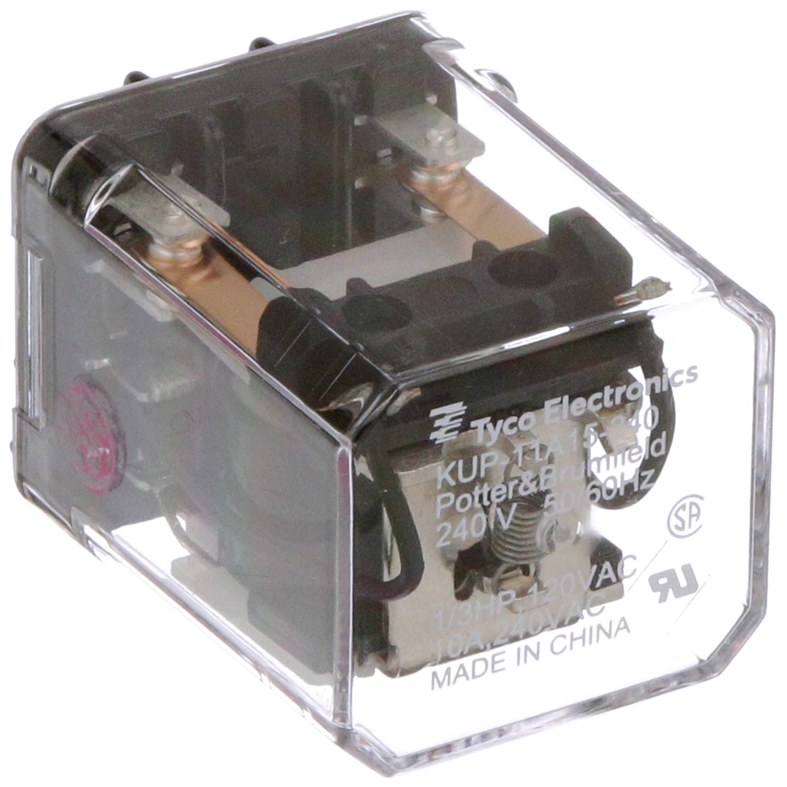 TE Connectivity KUL-11D15D-48 Relay, E-Mech, Latching, DPDT, 10A, Ctrl-V 48DC, Vol-Rtg 240/28AC ...