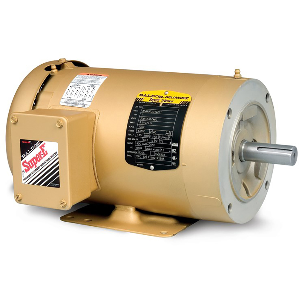 Baldor-Reliance CEM3714T AC Motor, Enclosed, 10HP, 1770 rpm, 3-Ph, 215TC, 3752M, TEFC, F, GE3 Series