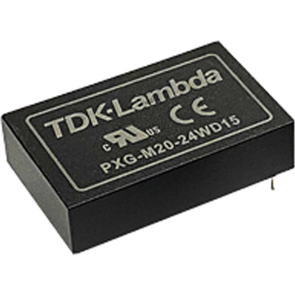 TDK-Lambda PXG-M20-48WD12 DC-DC Converter,PCB Mount,Input 18-75VDC,Output +/-12V 0.833A, 20W ...