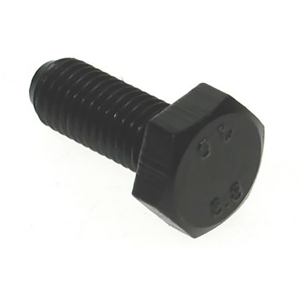 RS PRO 1925560 Hex Head Bolt M10 x 40mm DIN 933 Grade 8.8 Plain Finish Black Hexagon Set Screw