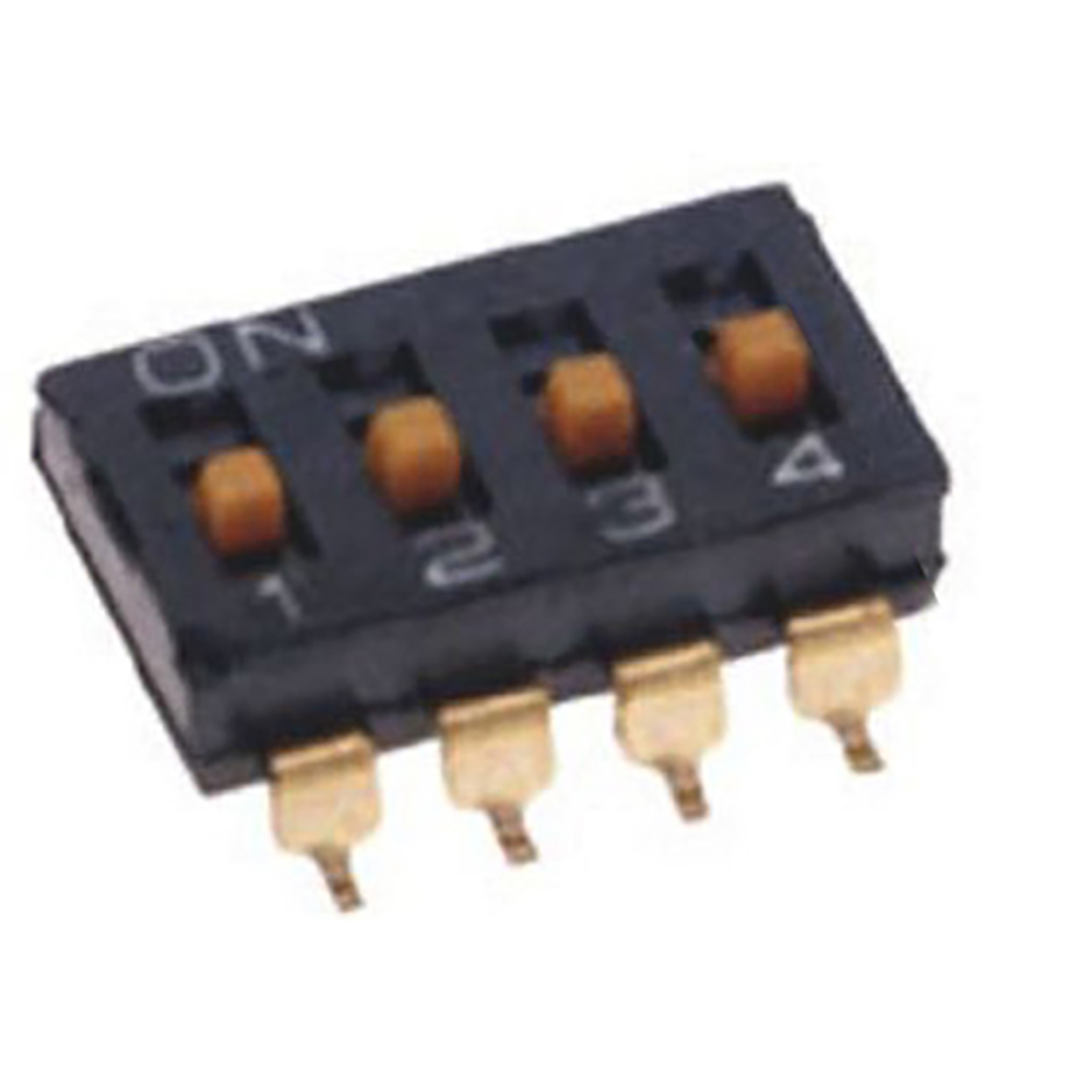 Omron Electronic Components A6S4104H DIP switch SMT raised actuators 4way