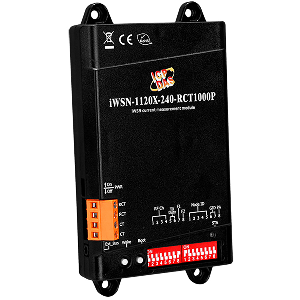 ICP IWSN-1120X-360-RCT1000P iWSN Cur Sens Mod, 1-ch RCT In,1-ch CT In (Chrg),1 Exp Inter (1000A ...