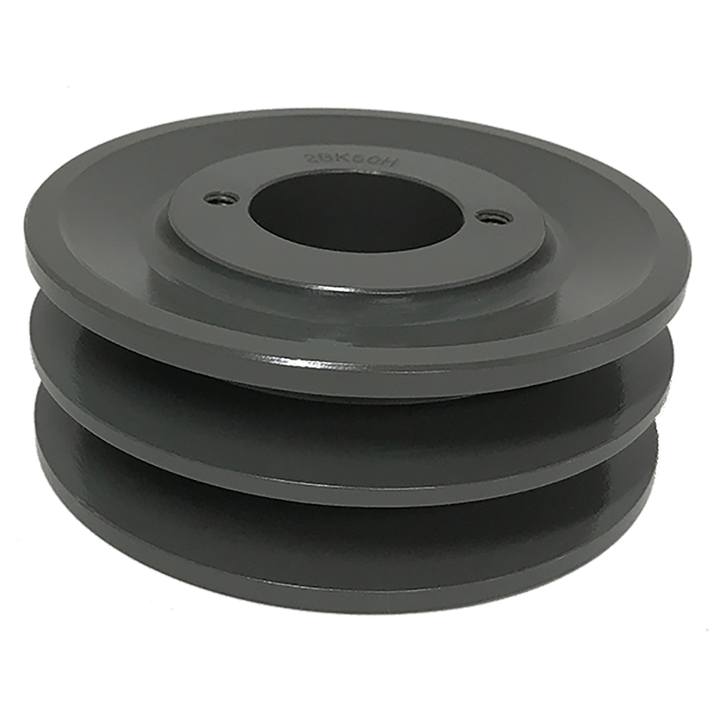 B&B Manufacturing 2BK190H FHP Sheave, V-Belt Pulley,Bushing bore SH,4L,5L,A/B belt,2 groove,cast ...