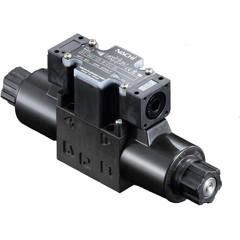 Nachi America Hydraulics SS-G01-C5-NR-E1-E31 Directional Valve, Hydraulic, Wet Type Double ...