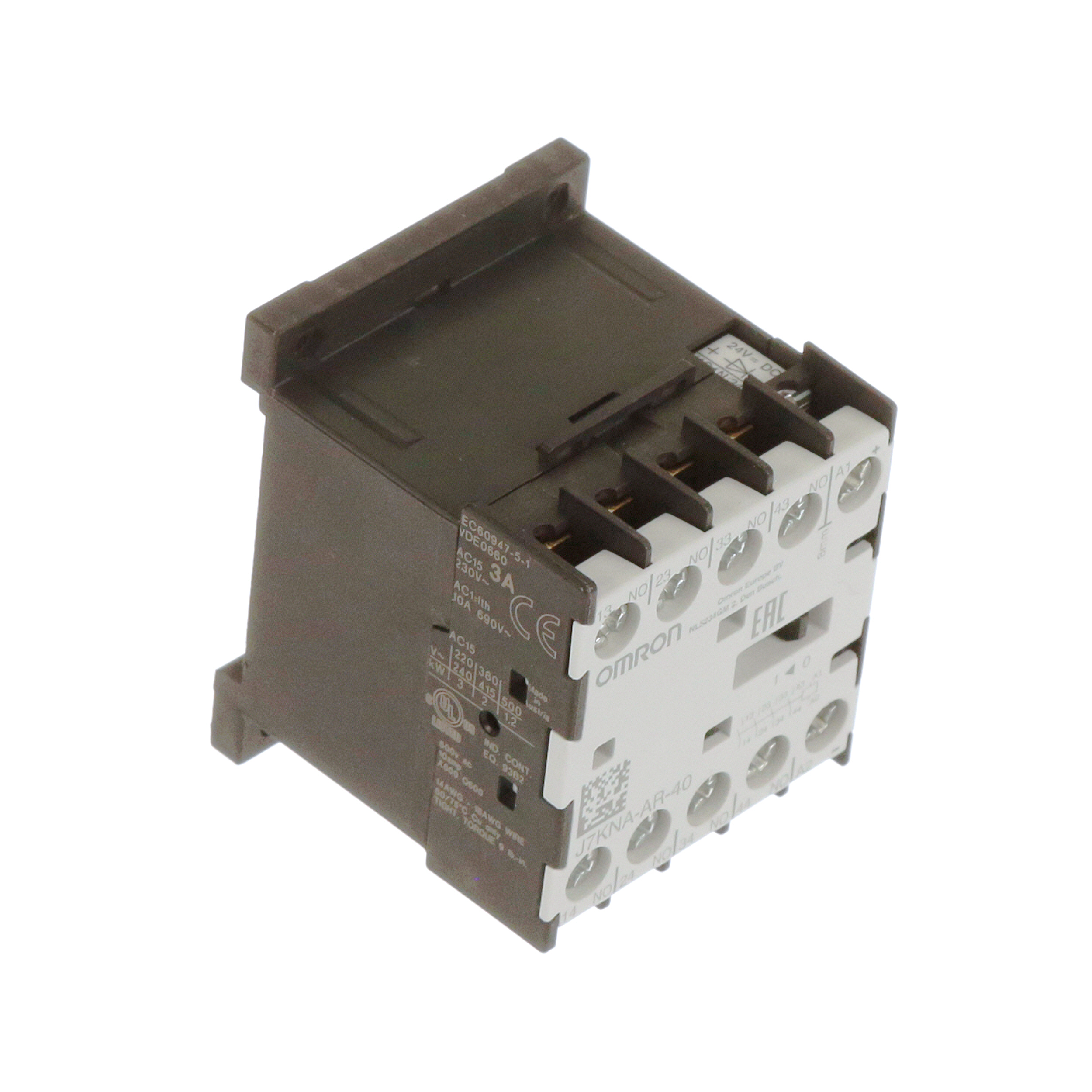 Omron Automation J7KNA-AR-40 24VS Relay, Industrial, 4 Pole Contactor W/ Suppressor