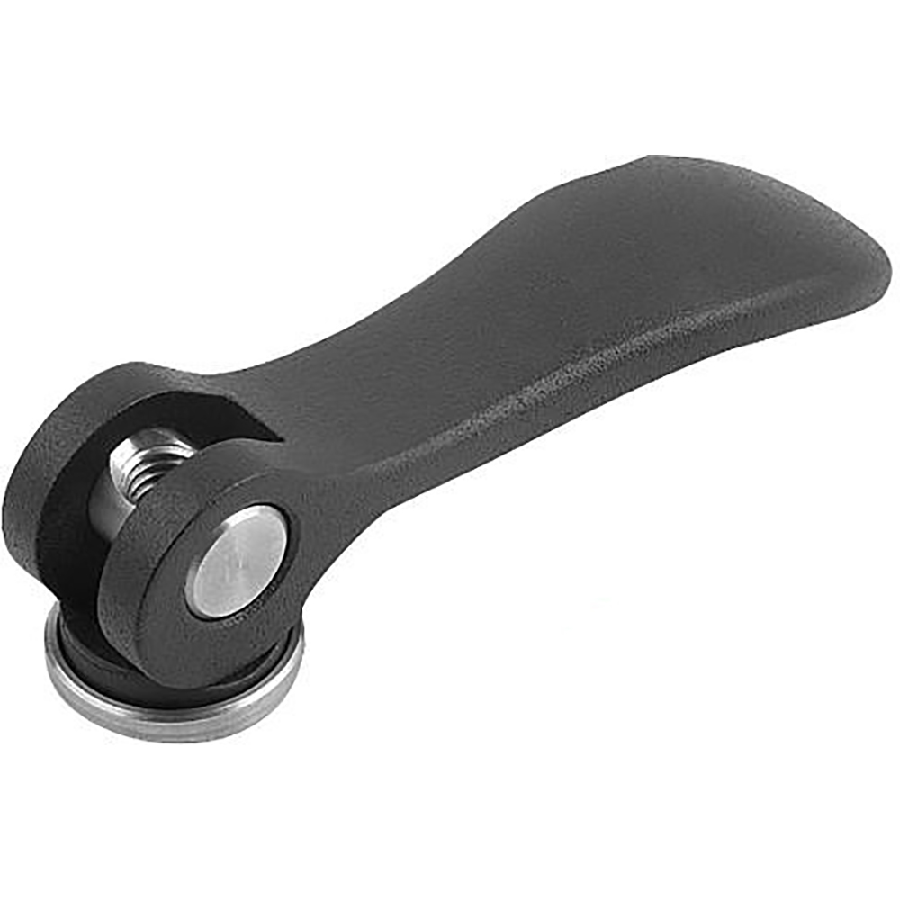 KIPP K0006.1501106X30 CAM LEVER ADJUSTABLE SIZE:1 M06X30 B=21,5 ALUMINUM, BLACK, COMP:STEEL