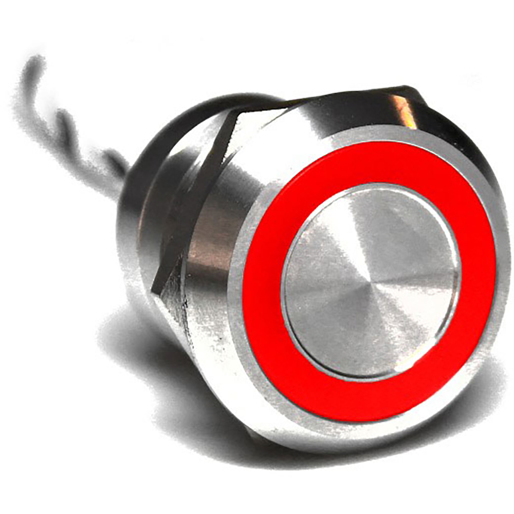 Bulgin MC25MCSRG Capacitive switch, 25 mm, Stainless Steel , Natural ,Red & Green LED , 12 VDC