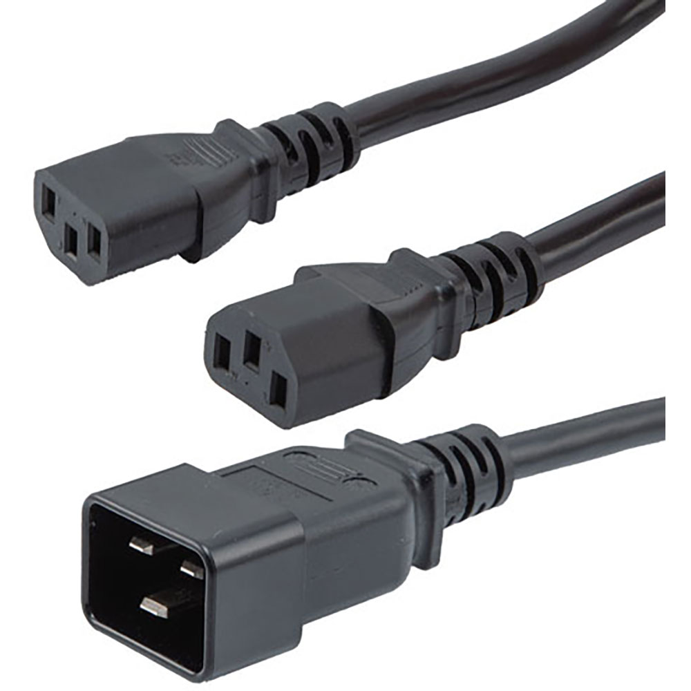 L-com C14-C132-15-4F C14 2C13 Split Power Cord15A250V4 FT-