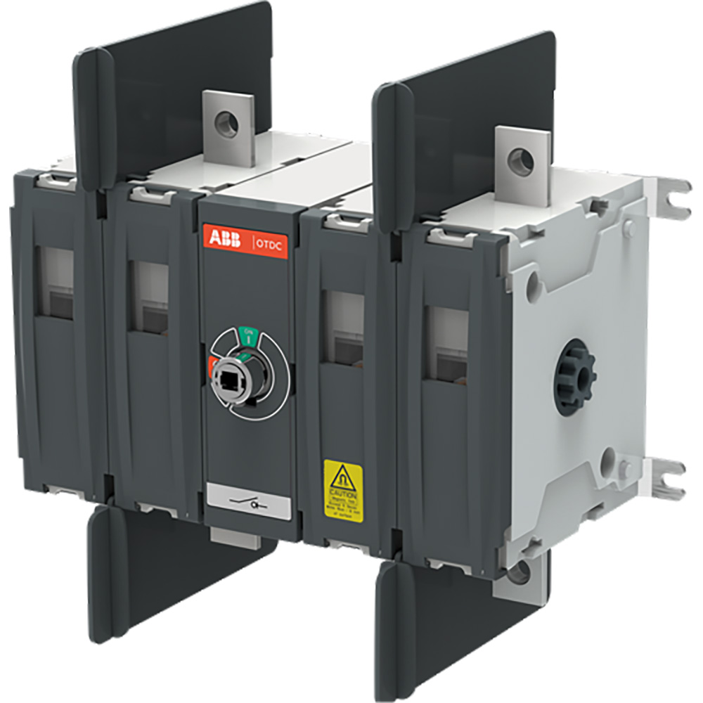 ABB OTDC400UF02 Non-Fused Disconnect switch 400A 2 Poles 1000VDC, Panel Mount, UL98B