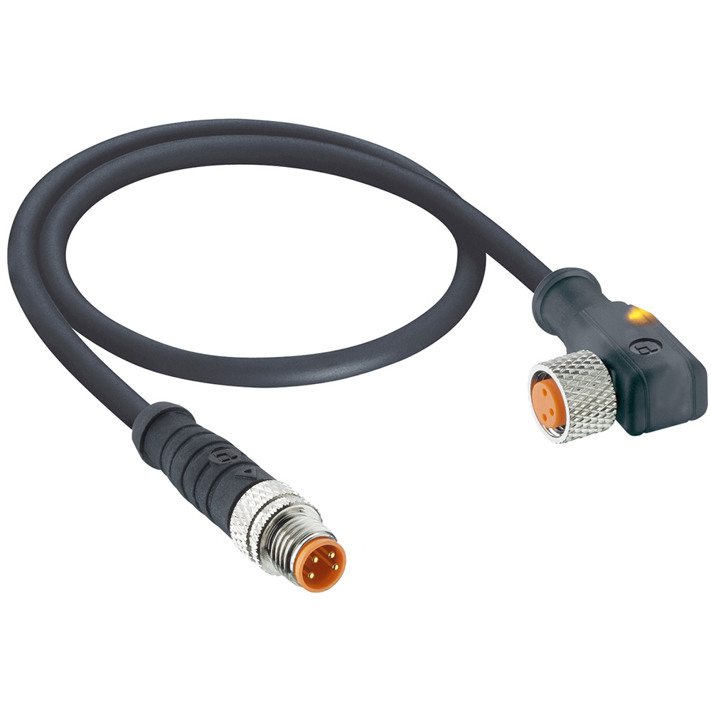 Lutronic 0810 0806 03 L1 300 0,3m CableEnd1, M8, Male, Straight, A-coded, CableEnd2, M8, Female ...