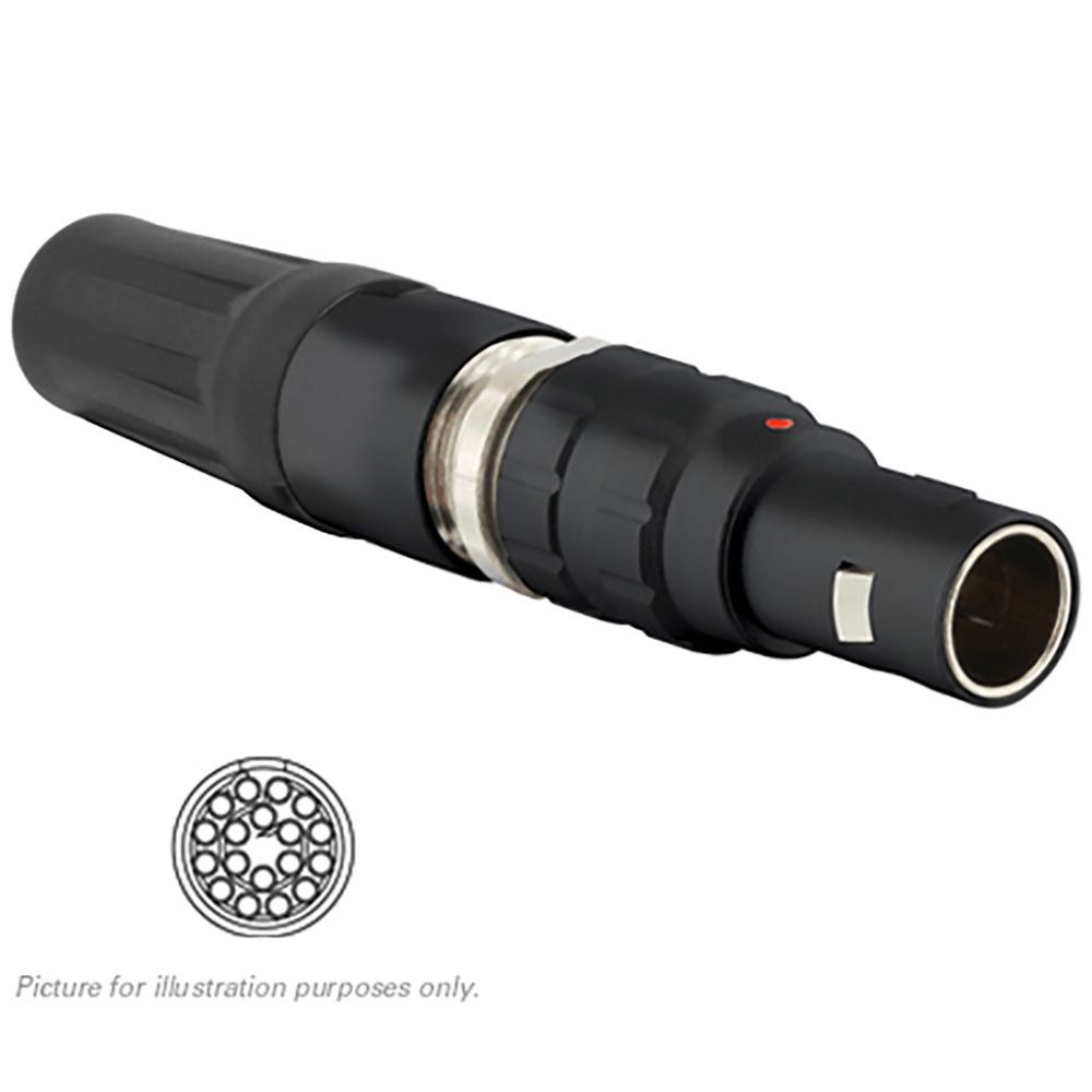 Souriau-Sunbank by Eaton JBXFD3G08MCSDSMR Straight plug, IP40, size3, 8 male contacts, cable ...