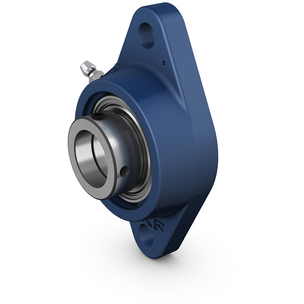 SKF FYTB 15 FM Oval Flanged Ball Bearing Unit, Eccentric Locking Collar, 15 mm ID
