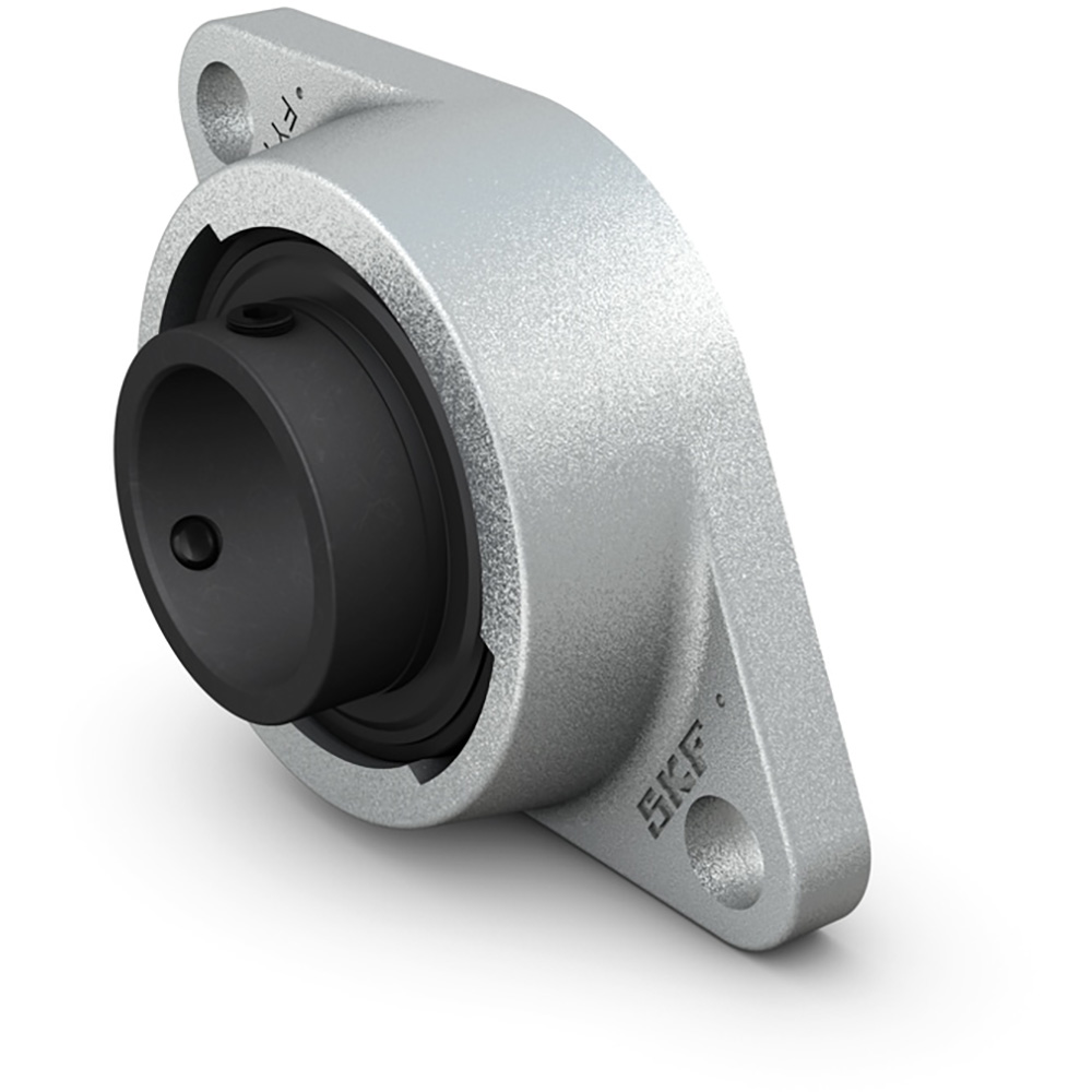 SKF FYTB 25 TF/VA201 Oval Flanged Ball Bearing Unit, Set Screws, 25 mm ID