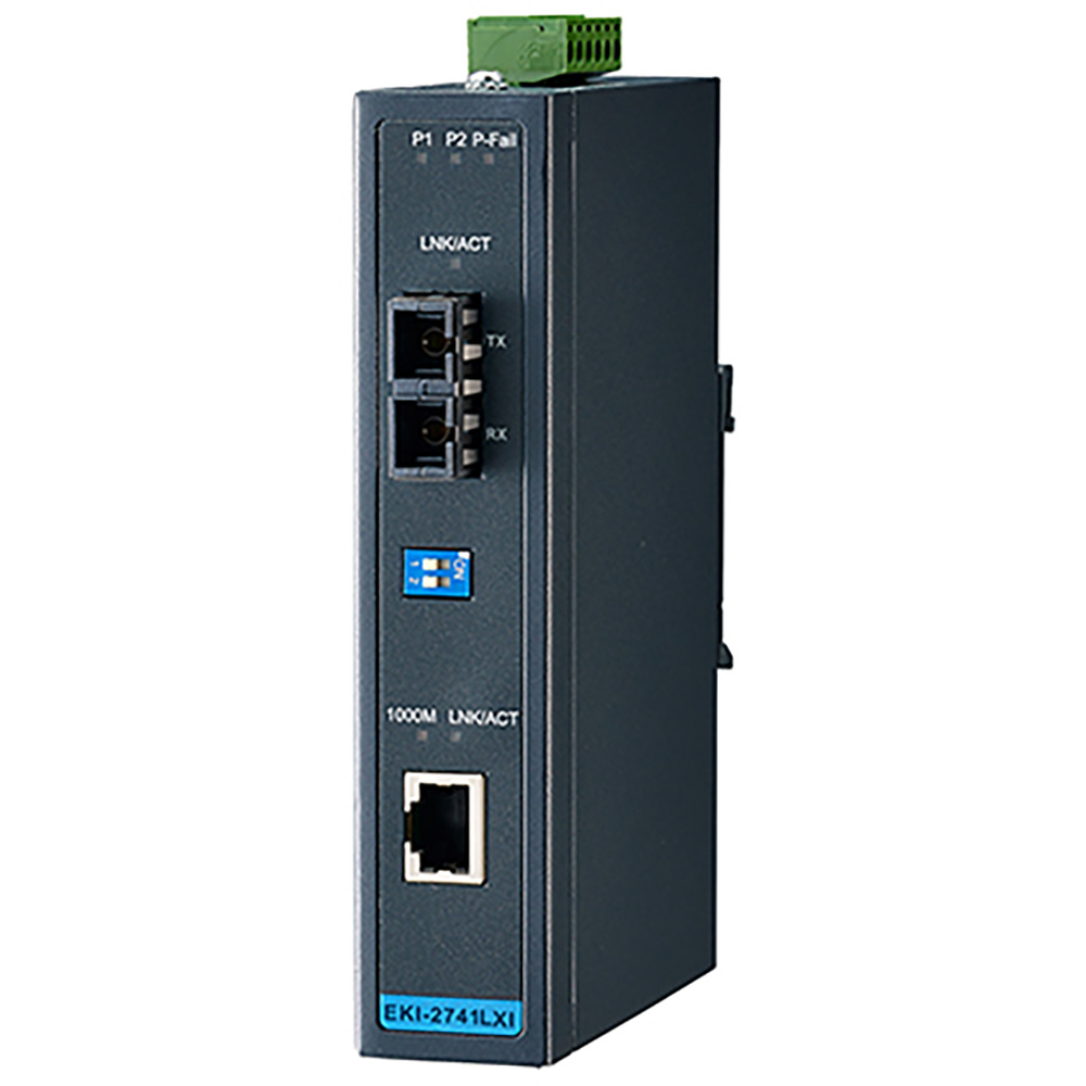 Advantech EKI-2741LXI-SST-A Industrial Media Converters, Fiber, IE-Giga Ethernet to 1000Base TX ...