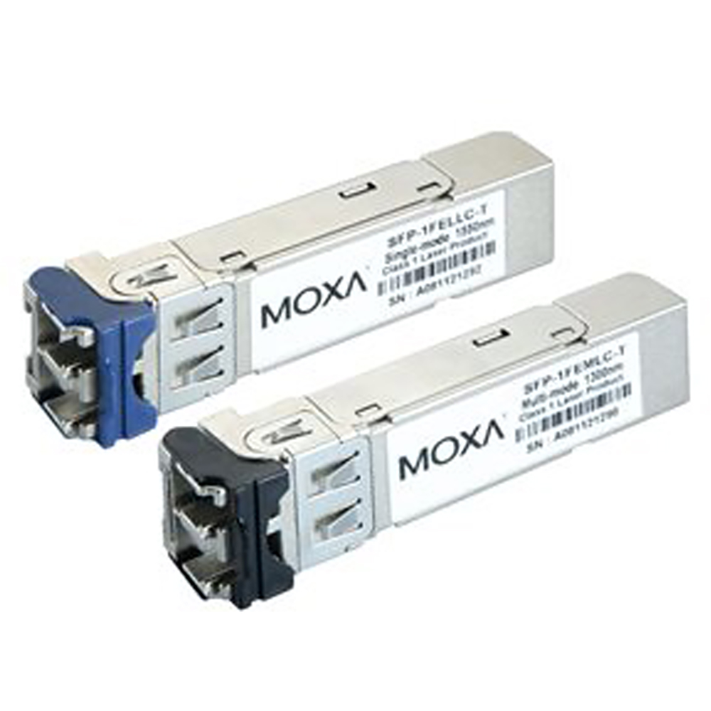 Moxa SFP-1FEMLC-T SFP Module, 1 100Base Port, Duplex LC, -40 to 185 F, SFP-1FE Series