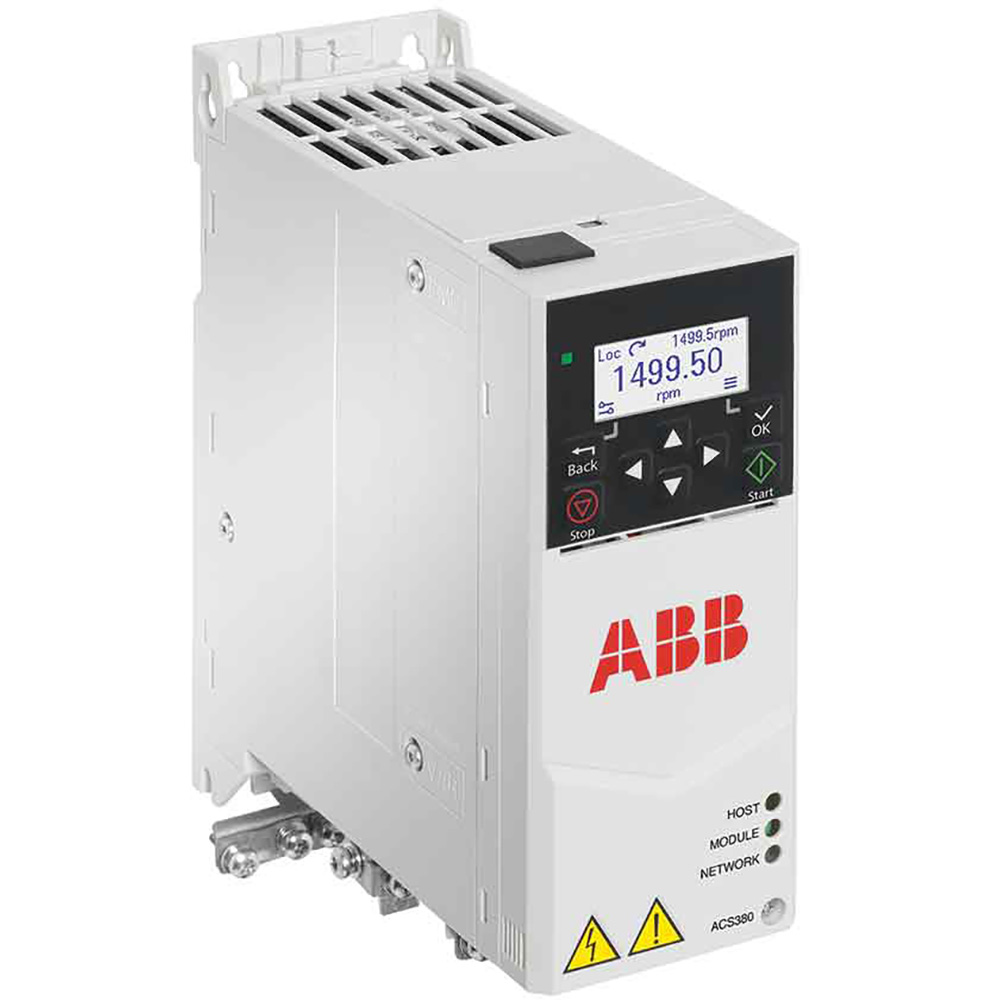 ABB Drives ACS380-040C-04A0-4+K475 ACS380 AC Drive, 3/480V In, 2HP, 3.5A, Type OPEN