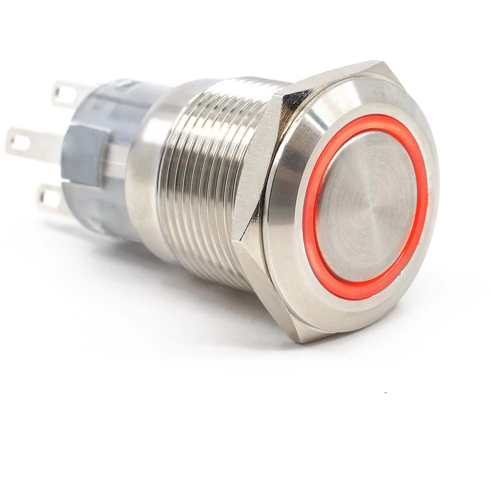 E-Switch / RS PRO PV4F230SS-3R5 Anti-Vandal Switch, SPDT, ON-ON, 2A, 24V DC, Solder, IP65, PV4 ...